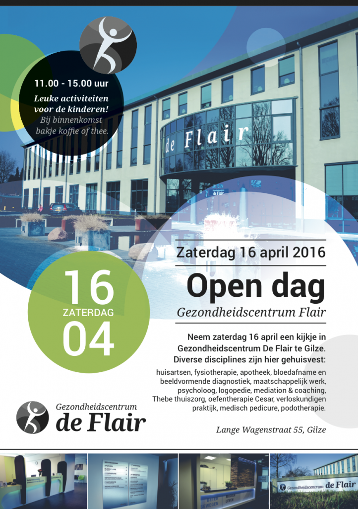Flyer Open dag - Gezondheidscentrum De Flair